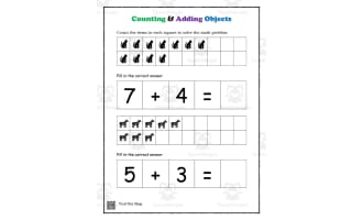 Adding and Arrays Worksheet by Teach Simple