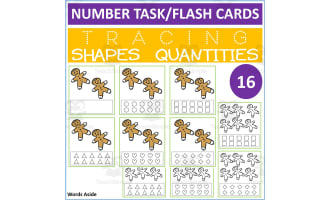 COUNTING SHAPES TRACING TASK CARDS 13 by Teach Simple