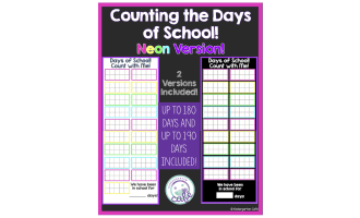Counting the Days of School Ten Frame Charts by Teach Simple