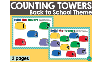 Counting Blocks 1-9 Worksheets by Teach Simple