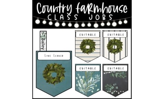 Country Farmhouse Classroom Decor-Editable Schedule by Teach Simple