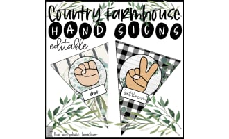 Country Farmhouse Classroom Decor-Editable Schedule by Teach Simple