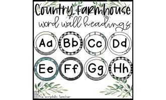 Country Farmhouse Classroom Decor-Editable Banners by Teach Simple