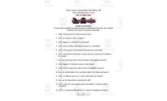 How a Bill Becomes a Law Hexagon Project by Teach Simple