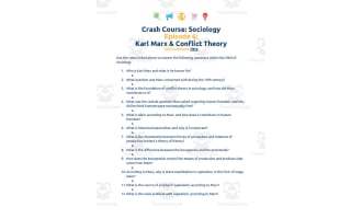 Crash Course Sociology Episode Worksheet | 7 - Dubois & Race Conflict ...