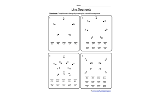 Drawing Line Segments Worksheet by Teach Simple