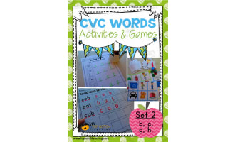 Matching CVC Worksheet by Teach Simple
