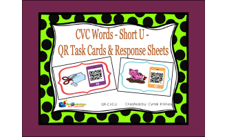 CVC Words - Short A - QR Code Task Cards & Response Sheets - EBOOK by ...