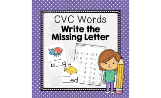 CVC Trace the Word Activity Packet by Teach Simple