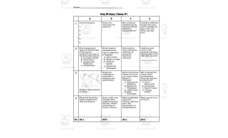 Daily World History I Review Sheets #1 - #4 by Teach Simple