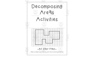 Decomposing Areas: Reversed Worksheet by Teach Simple