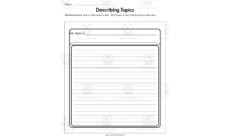 Describing Things or Events Worksheet by Teach Simple