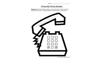 Important Telephone Numbers Worksheet by Teach Simple