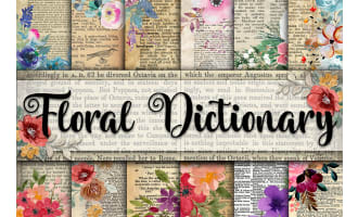 Digital Paper: Floral Maps by Teach Simple