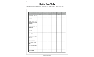 Digital Tools Assessment Worksheet by Teach Simple