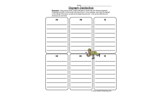 Vowel Digraphs Worksheet by Teach Simple