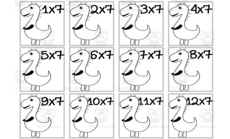Dinosaur Multiplication Custom Craft Cards by Teach Simple