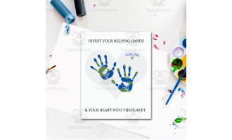 Earth Day Handprint Art Pledge, May Homeschool Crafts for Kids ...