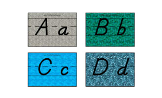 Zaner Bloser Color Alphabet Flash Cards by Teach Simple