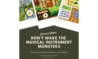 Musical Instrument Matching Worksheet by Teach Simple