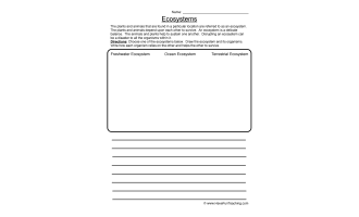 Matching Ecosystems Worksheet by Teach Simple