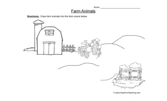 Farm Animals Examples Worksheet by Teach Simple