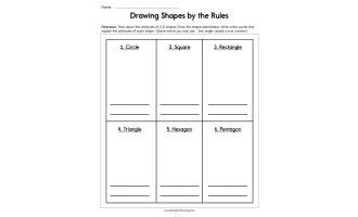 Drawing Shapes According to the Rules Worksheet by Teach Simple