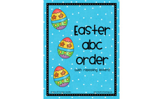 Easter Hunt ABC Order Worksheet by Teach Simple