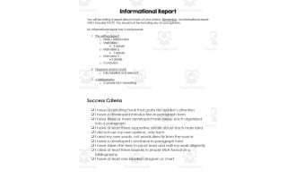Non-chronological Report Writing Template 1 by Teach Simple