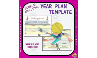Editable PE Unit Plan Template by Teach Simple
