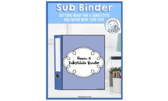 Editable Substitute Binder - EBOOK by Teach Simple