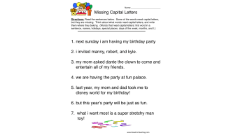 Editing Sentences Worksheet by Teach Simple