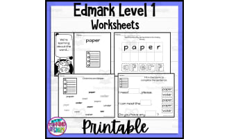 Edmark Level 1 Set A, Printable, Special Ed by Teach Simple
