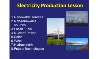 Electricity Production - Electricity PowerPoint Lesson and Notes ...