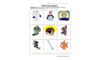 Ending Digraphs Sentences Worksheet by Teach Simple