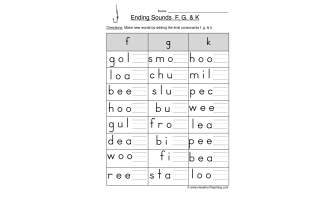 Ending Digraphs Sentences Worksheet by Teach Simple