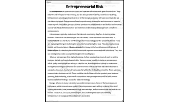 Debt + Associated Risks Reading Packet by Teach Simple