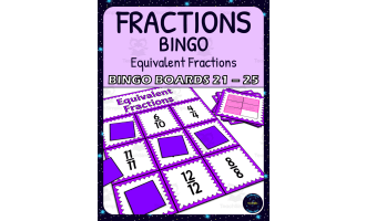 Equivalent Fractions Activity - Bingo Game - Fraction Symbols - Boards ...