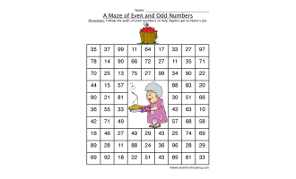 Even Number Ants Maze Worksheet by Teach Simple