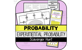 Probability Unit Review SCAVENGER HUNT by Teach Simple