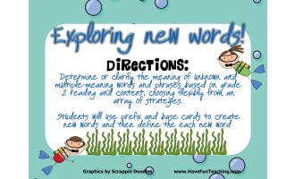 New Words Worksheet by Teach Simple