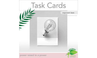 Exponent Laws Exponent Rules Task Cards by Teach Simple