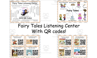 Back To School Listening Center With QR Codes (28 Books) by Teach Simple