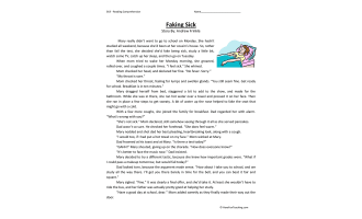 Getting Sick Health and Fitness Reading Comprehension Worksheet by ...
