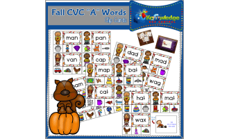 Fall CVC "I" Words Clip Cards - EBOOK by Teach Simple