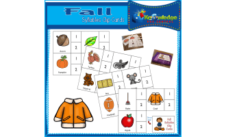 Fall CVC "A" Words Clip Cards - EBOOK by Teach Simple