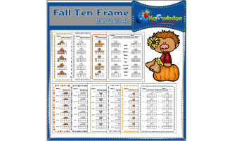 Fall Fairies Ten Frame Counting Clip Cards - EBOOK by Teach Simple