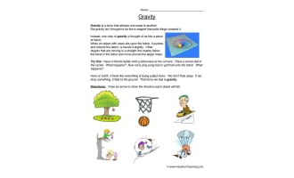 Fall Faster Gravity Worksheet by Teach Simple