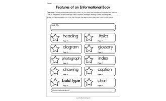Book Parts Worksheet by Teach Simple