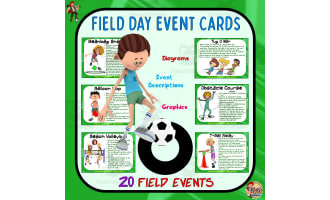 Field Day Event Cards: Outdoor Hard Surface Events by Teach Simple